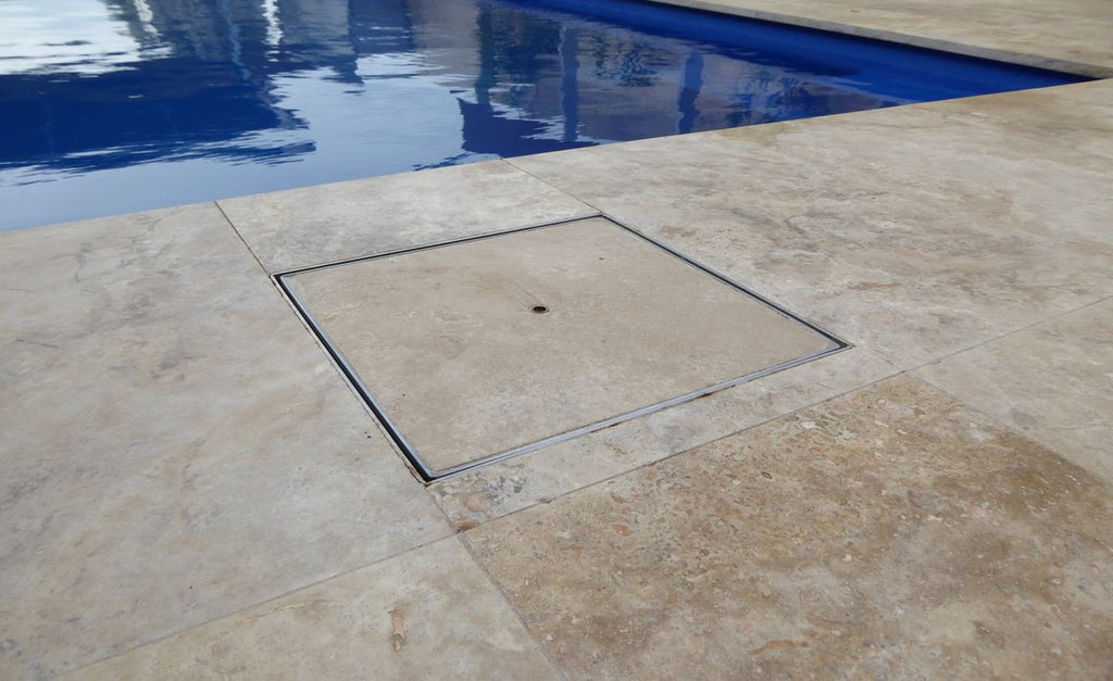 Hidden Skimmer Lid | 316 Stainless Steel | Pool skimmer box